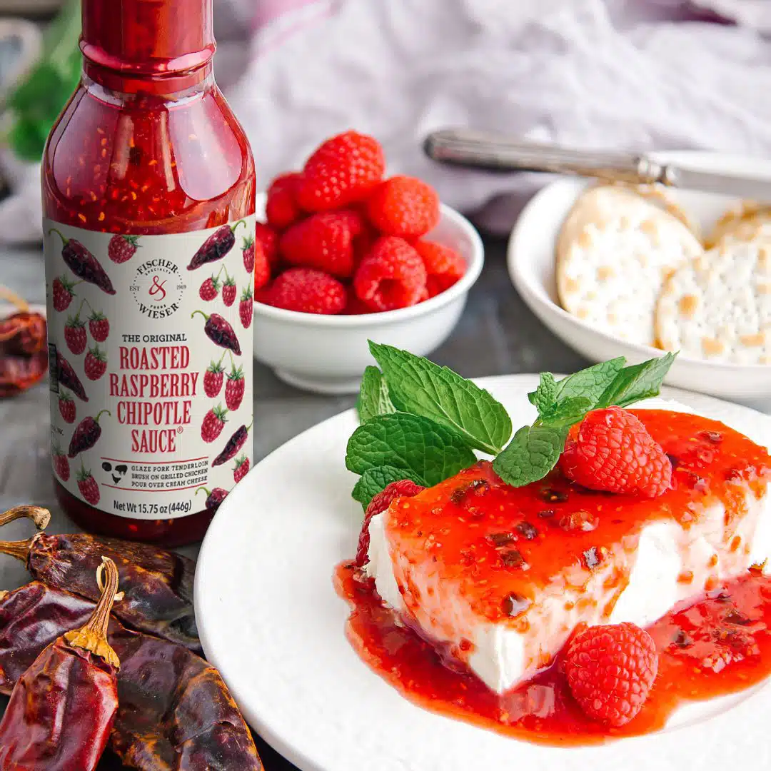 Raspberry Chipotle Sauce Cream Cheese Appetizer | Fischer & Wieser
